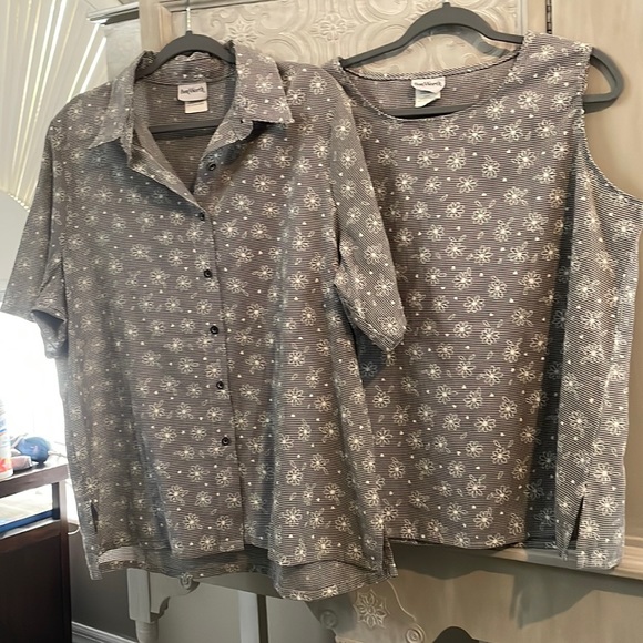 BonWorth | Tops | 2piece Blackwhite Blouse Set | Poshmark